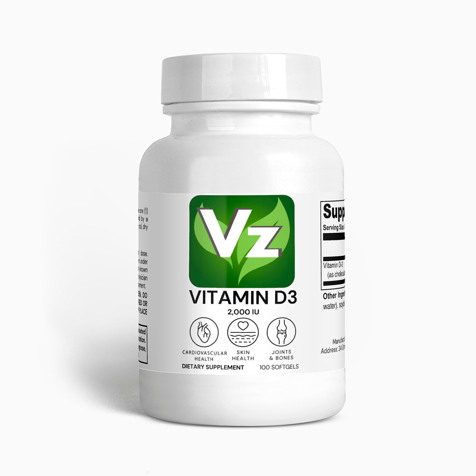 Vitamin D3 2,000 IU – VitaZenn